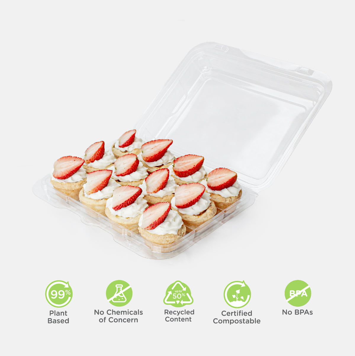 12-Pack Macaron and Treat Package | Plant-based Bakery Containers