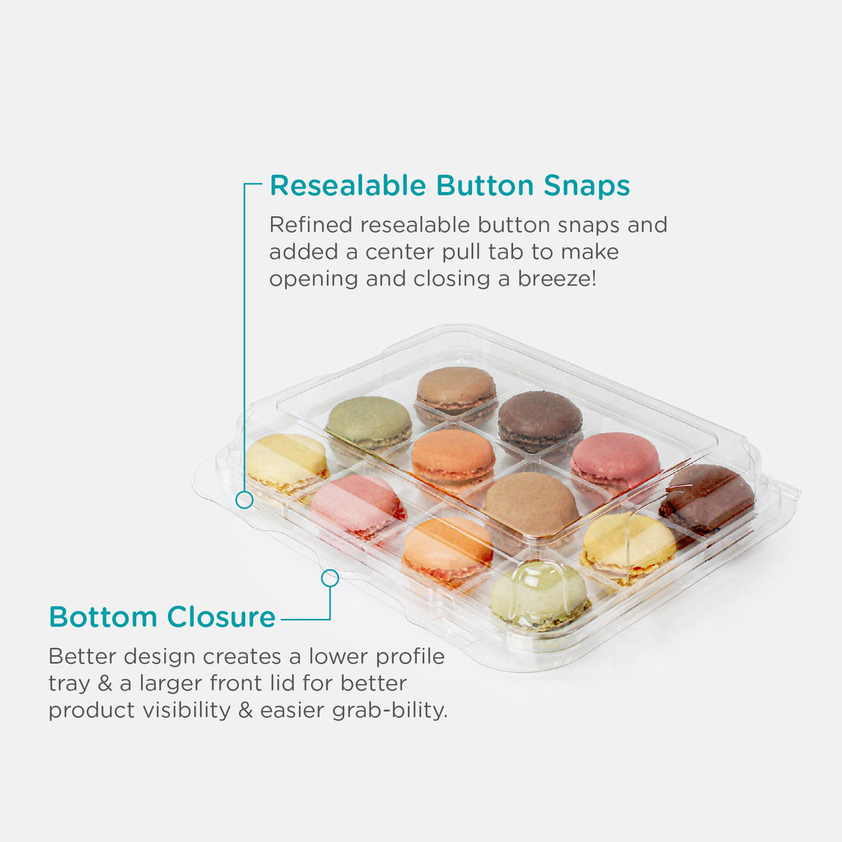 12-Pack Macaron and Treat Package | Plant-based Bakery Containers