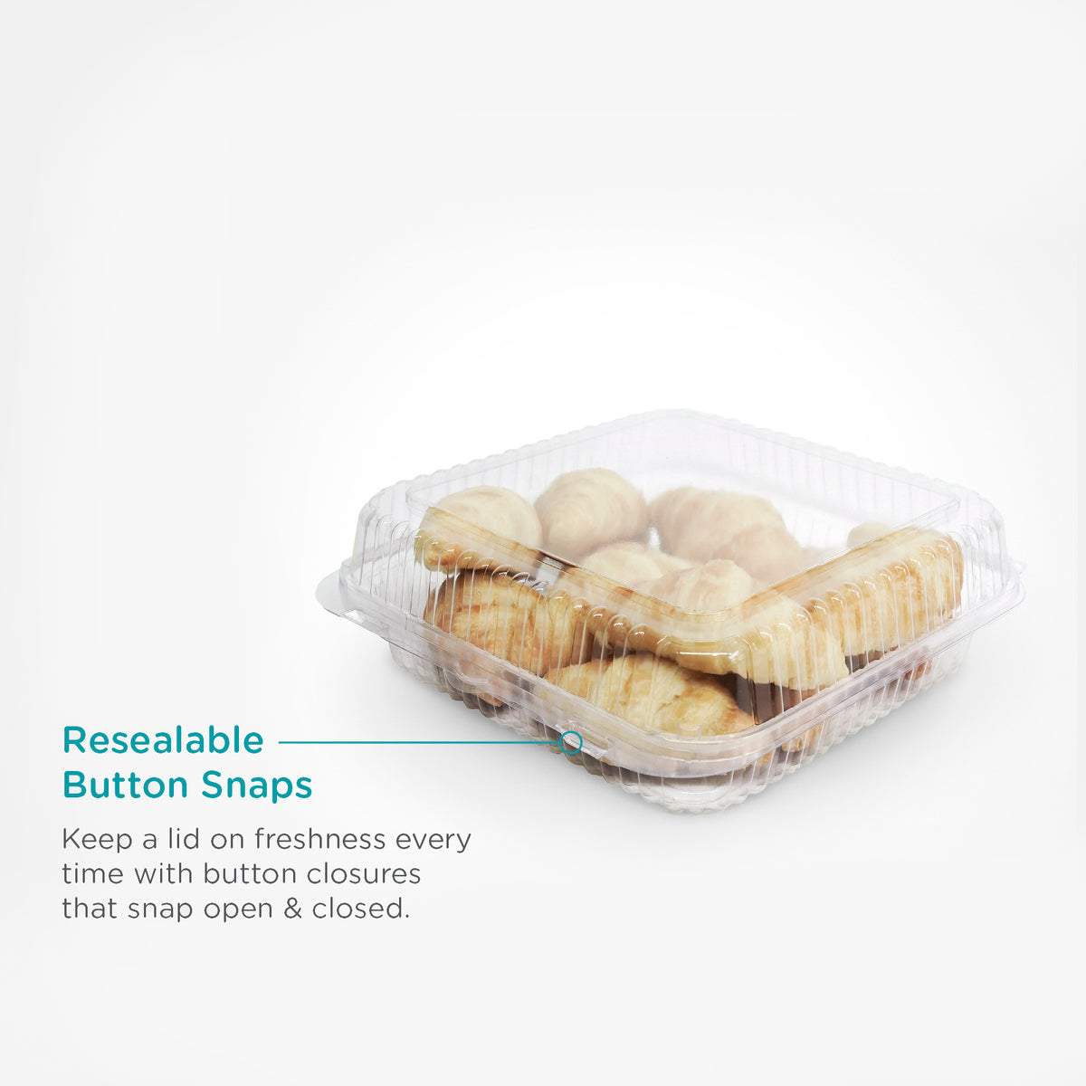 Square Package | Bioplastic Square Clamshell Food Packaging
