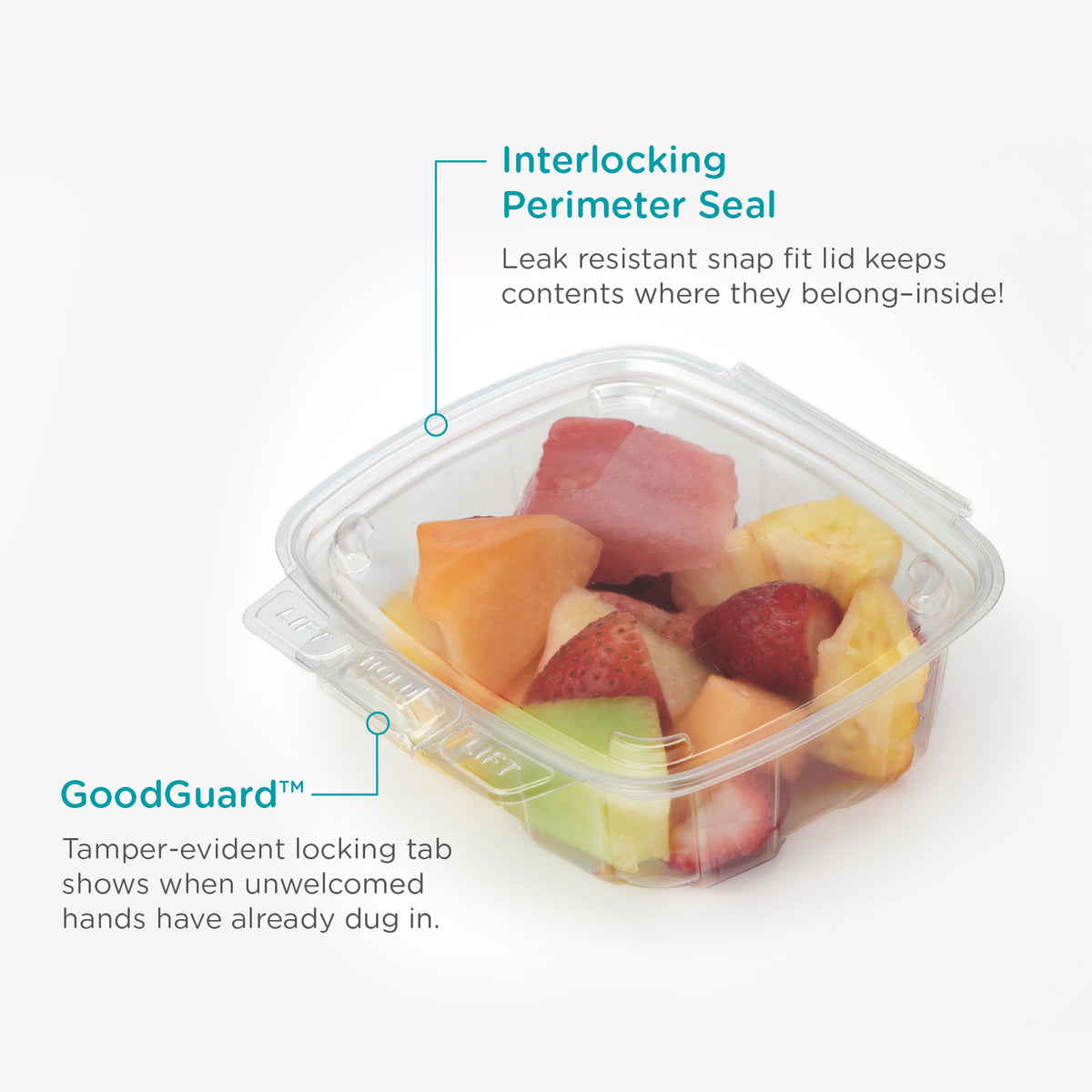 12 oz GoodGuard Clamshell Packaging | Tamper Resistant Containers.